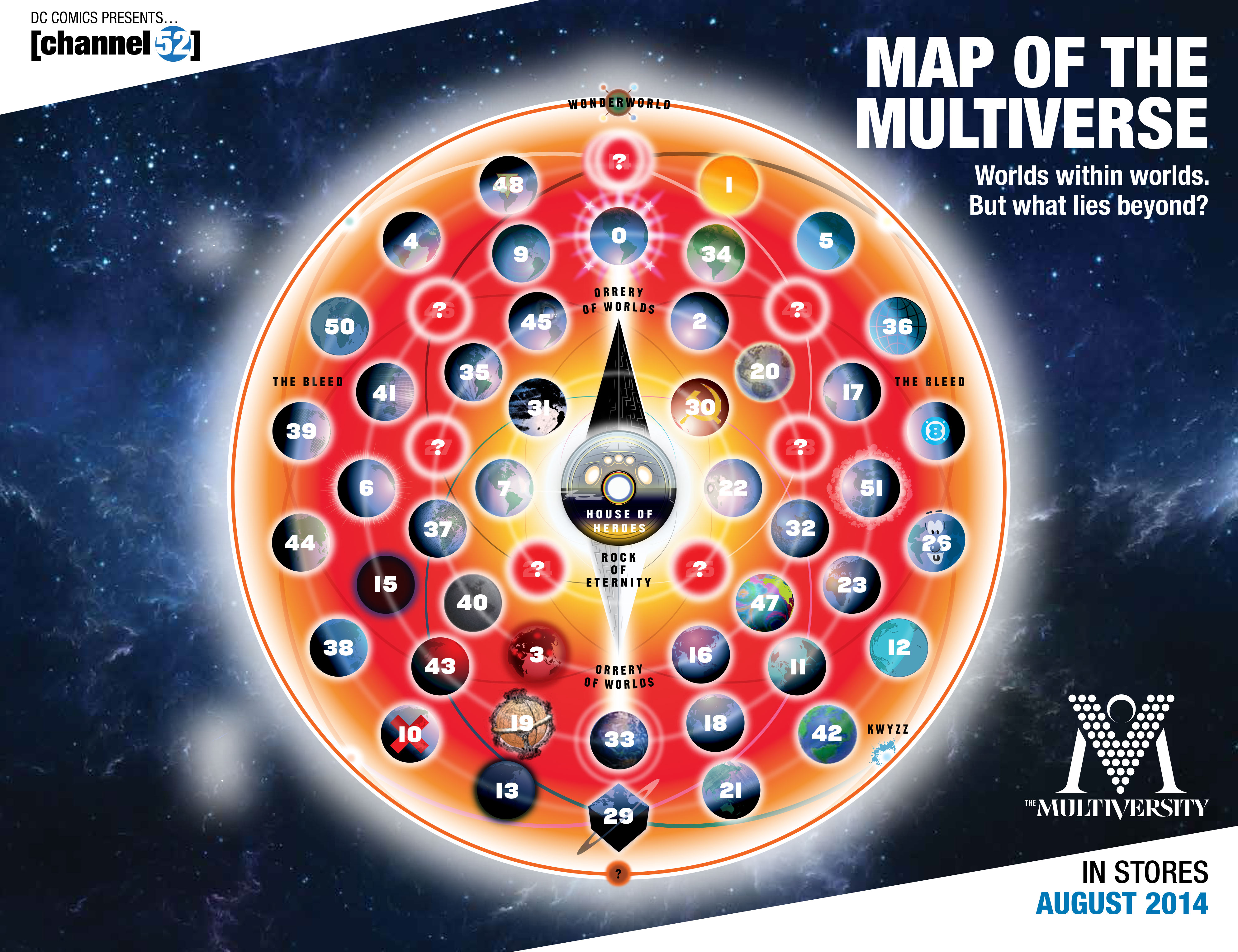 ENTERTAINMENT WEEKLY reveals a mapped DC Multiverse! | DC