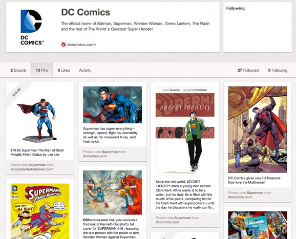 DC Comics is Now on Pinterest | DC